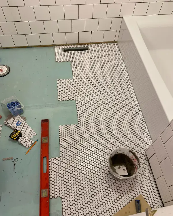 12 Tips for Installing a Penny Tile Floor in the Bathroom