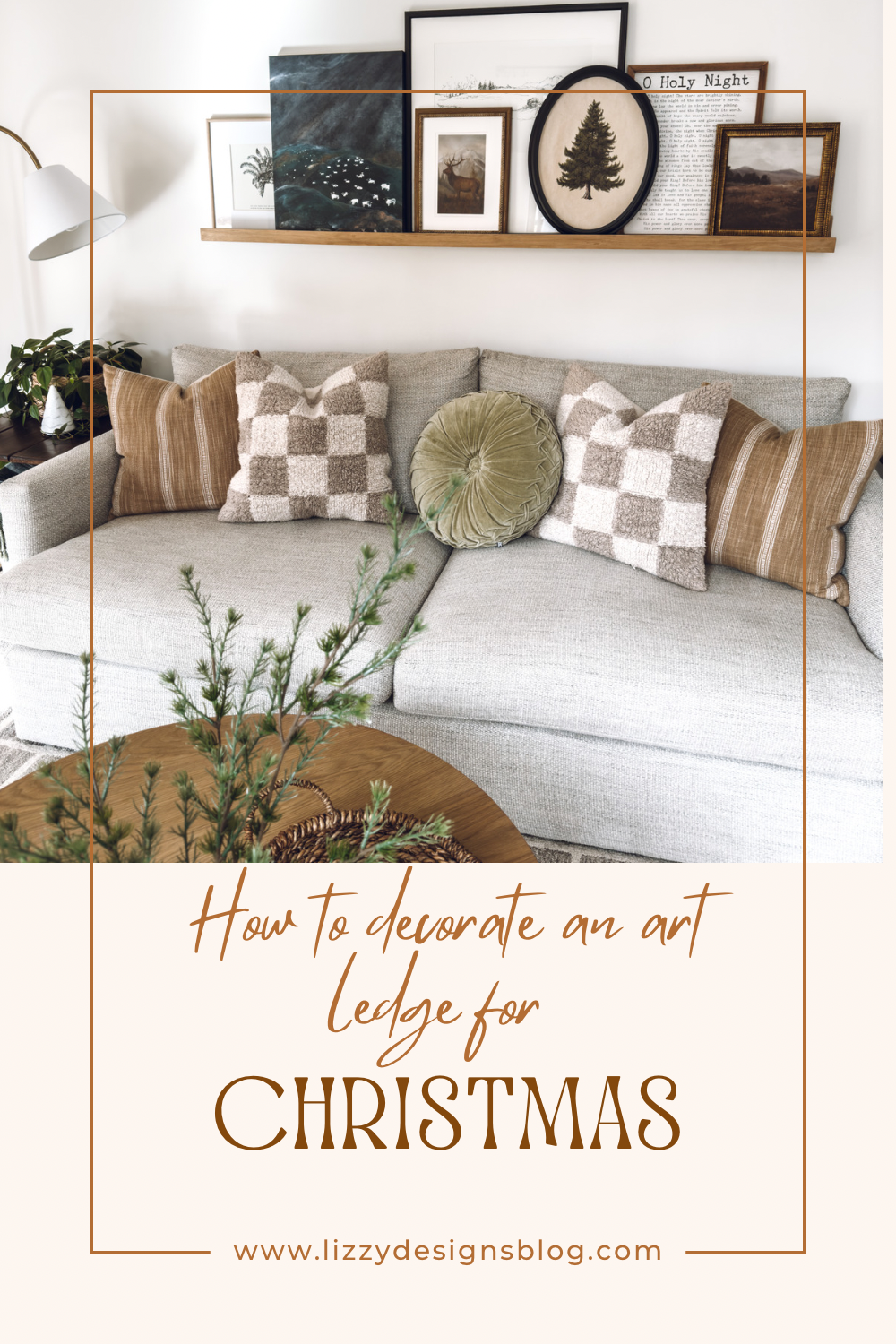 How to Decorate an Art Ledge for Christmas